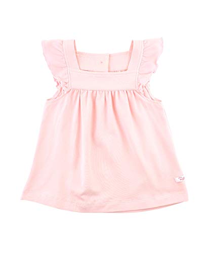 RuffleButts® Girls Pink Flutter Square Neck Top - 5