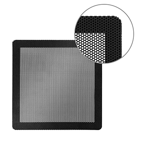 HFEIX 120MM PC Fan Dust Filter Computer Case Fan Magnetic Frame Dust Filter Fine PVC Mesh Length 4.72 x 4.72 inches Black-4Pack
