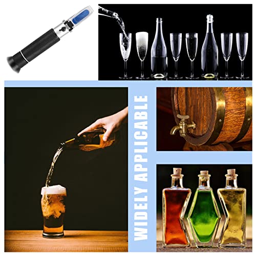 Alcohol Tester, Automatic Temperature Compensation Easy to Calibrate Measure Instrument Alcohol Tester for Distilled Beverage Rice Wine and Wine