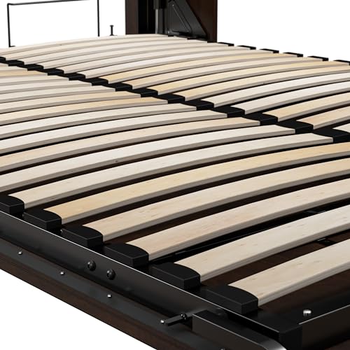 BESTAR Pur Full Murphy Bed, 59-inch Space-Saving Wall Bed for Multipurpose Guest Room or Home Office