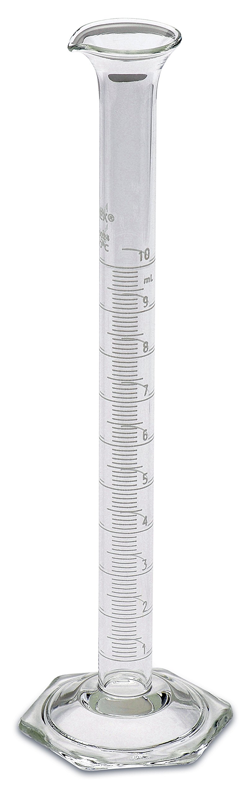 Corning Pyrex #3024 Single Metric Scale, Glass Graduated Cylinder Set - 3 Sizes - 10ml, 50ml, 100ml