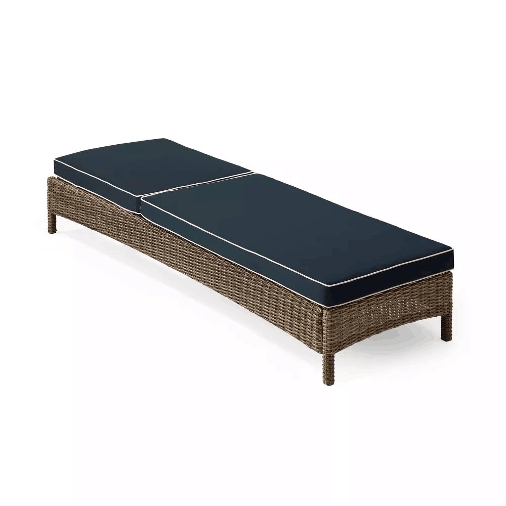 Folding Outdoor Patio Chaise Lounges Chairs, Palm Harbor Outdoor Wicker Chaise Lounge Chairs with Cushions and Adjustable Backrest