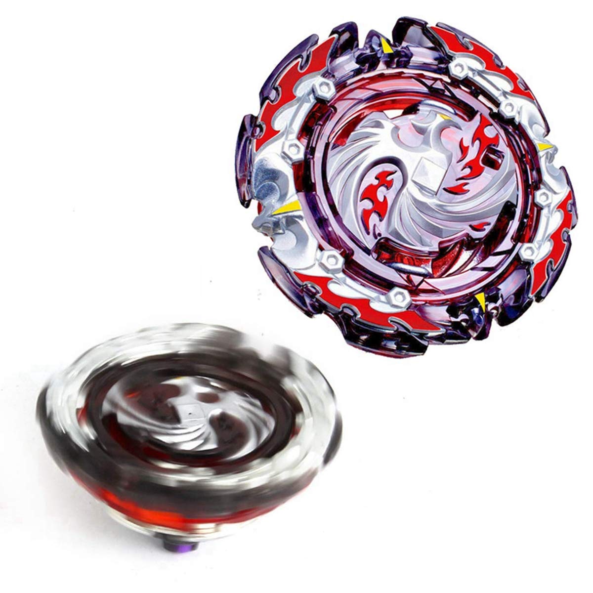 Bey Battle Burst Blade Evolution Turbo B-131 Booster Dead Phoenix.0.at Red Sparking Left & Right Launcher Handle Grip Starter Set Gaming Battling Top God Bay Lr Bey launcher Spinning Toy Gift for Boys