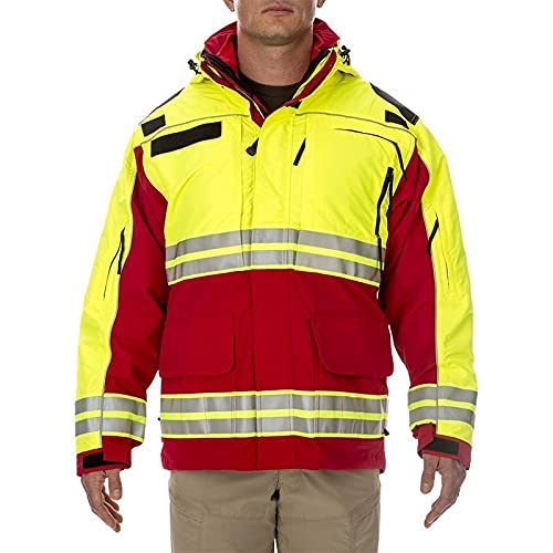 5.11 Tactical Men's Responder's High Visibility Performance Parka, Style# 48073, Dark Navy, XX-Large