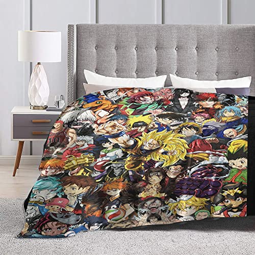 Anime Characters Super Soft Flannel Throw Blanket Warm Cozy Flannel Blanket Lightweight Shaggy Air Conditioner Blankets Apply to Couch Bed Office Etc Blanket 50"x40"¡