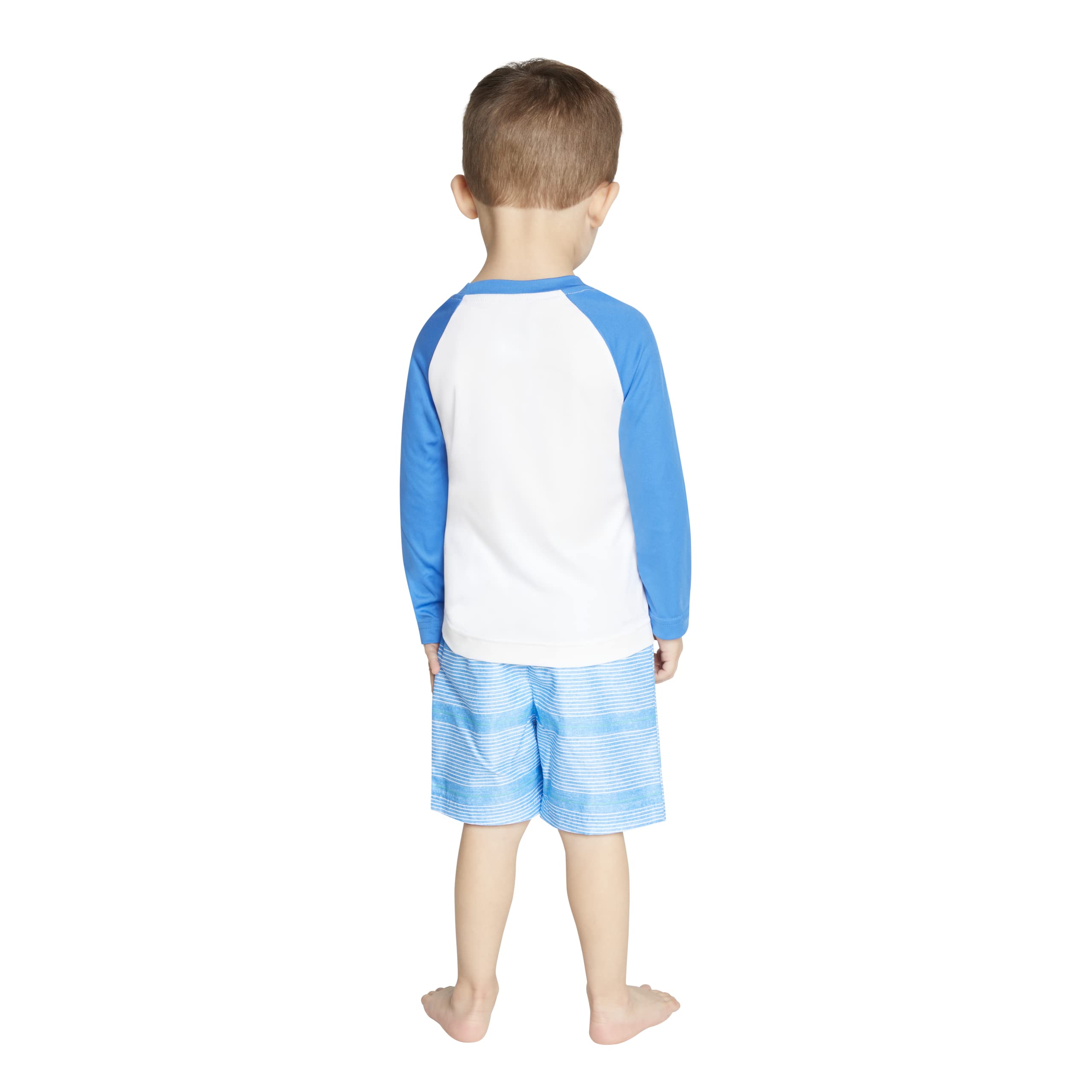 Hurley Boys' Swim Suit 2-Piece Outfit Set, Fountain Blue, 2T
