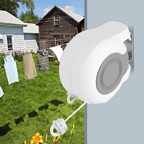 Semme Drying Clothes Line, Dual Retractable Washing Line Can Be Used As a Retractable Washing Line, and Airer Indoor and Outdoor