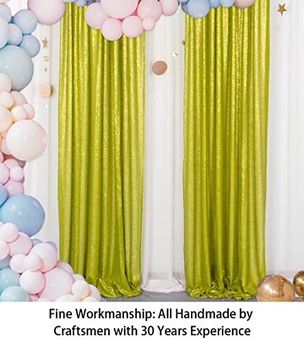 Backdrop Curtain Lime Green 2FTx7FT 2 Pack Sequin Backdrop 60x215cm Sequin Fabric Backdrop Drapes Christmas Backdrop for Photography Lime Green Wall Backdrop Shimmer Wedding Backdrop