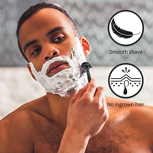 Bambaw Double Edge Safety Razor, Single Blade Razor for Men with Razor Stand, Men's Safety Shaving Razors β Black