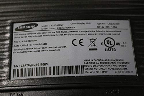 Samsung Simple LED 21.5” Monitor with High Glossy Finish (S22D300NY)