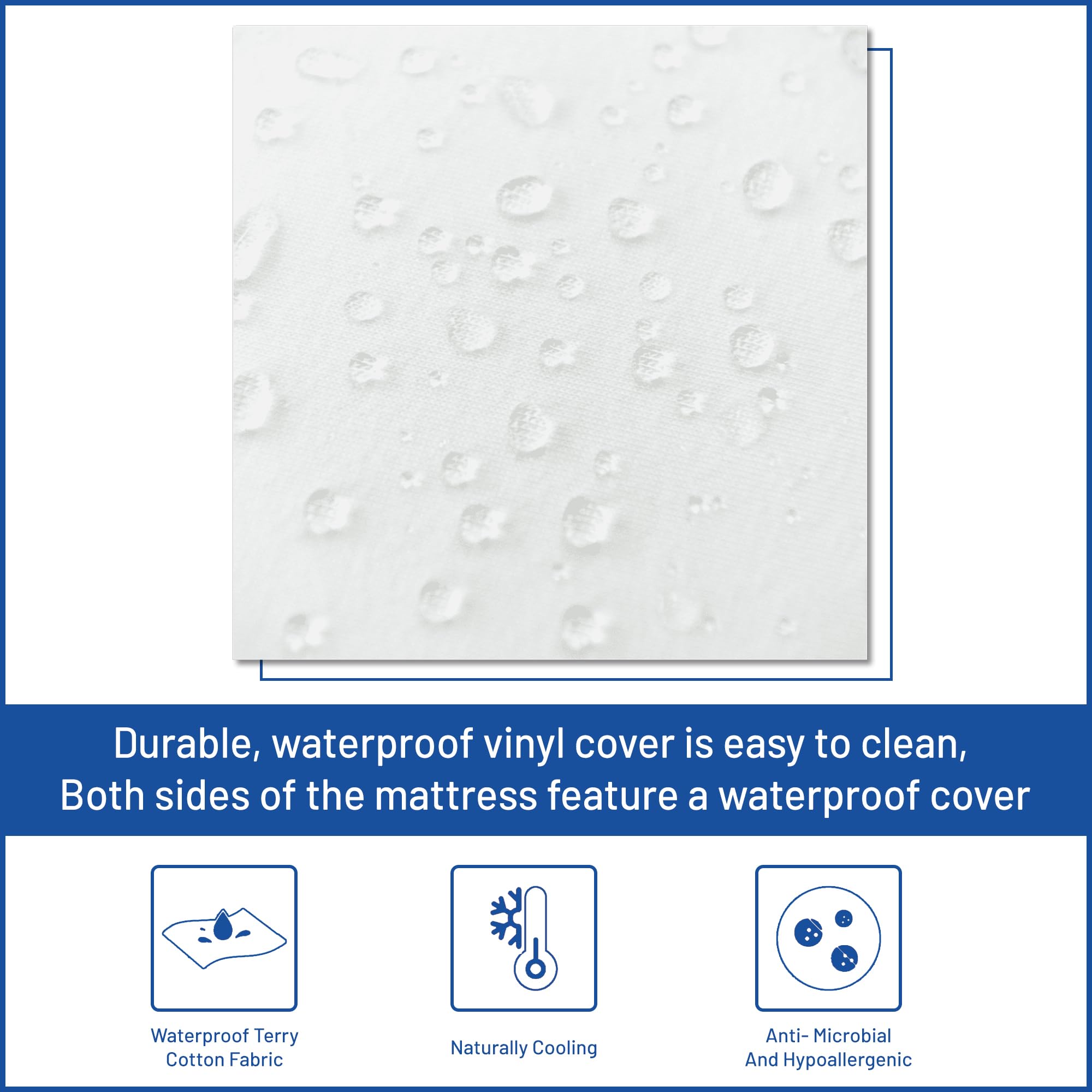 Spinal Sleep, 3-Inch Waterproof Mini Crib Mattress, Breathable & Removable Cover, CertiPUR-US Certified, 24 x 38 x 3, White