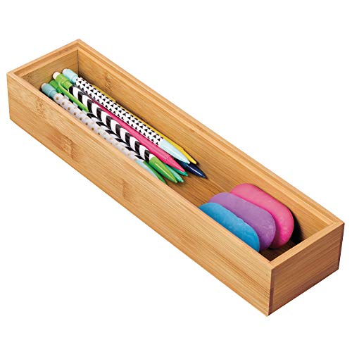 iDesign 41850 InterDesign Stackable Box-Bamboo, 3β x 12β x 2β Formbu Drawer Organizer - 3" x 12" x 2", 3" x 12"