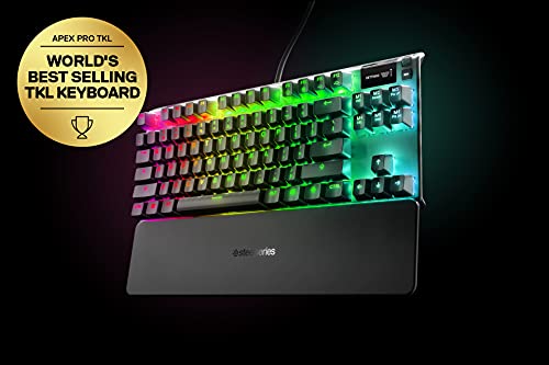 SteelSeries Apex Pro TKL - Mechanical Gaming Keyboard - Adjustable Actuation Switches - OLED Smart Display - Compact Form - French AZERTY Layout