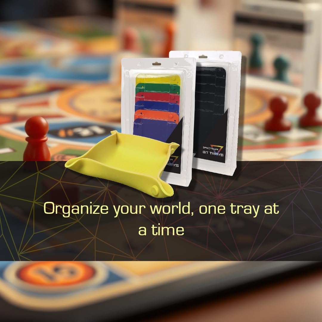 BCW Spectrum Bit Trays - 6 Foldable Silicone Trays for Board Game Storage