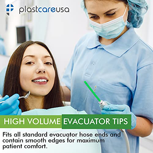 High Volume Evacuator HVE Tips - 1000 HVE Suction Tips Dental Disposable - Vented Evacuation Aspirator Tips with Smooth Edges (Rainbow Assorted - 10 Bags of 100) by PlastCare USA