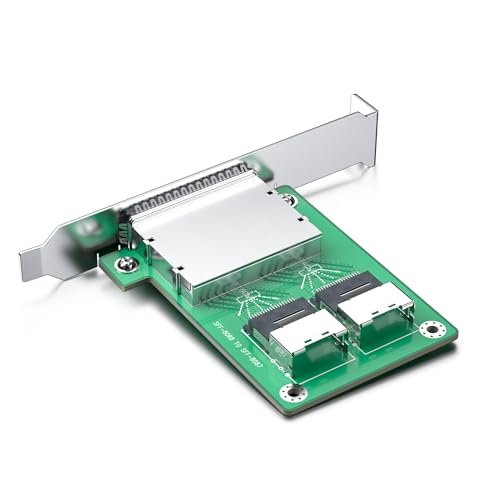 Dual Mini SAS SFF-8088 to SFF-8087 Mini SAS Adapter, with Low Profile and Full-Height Profile Bracket