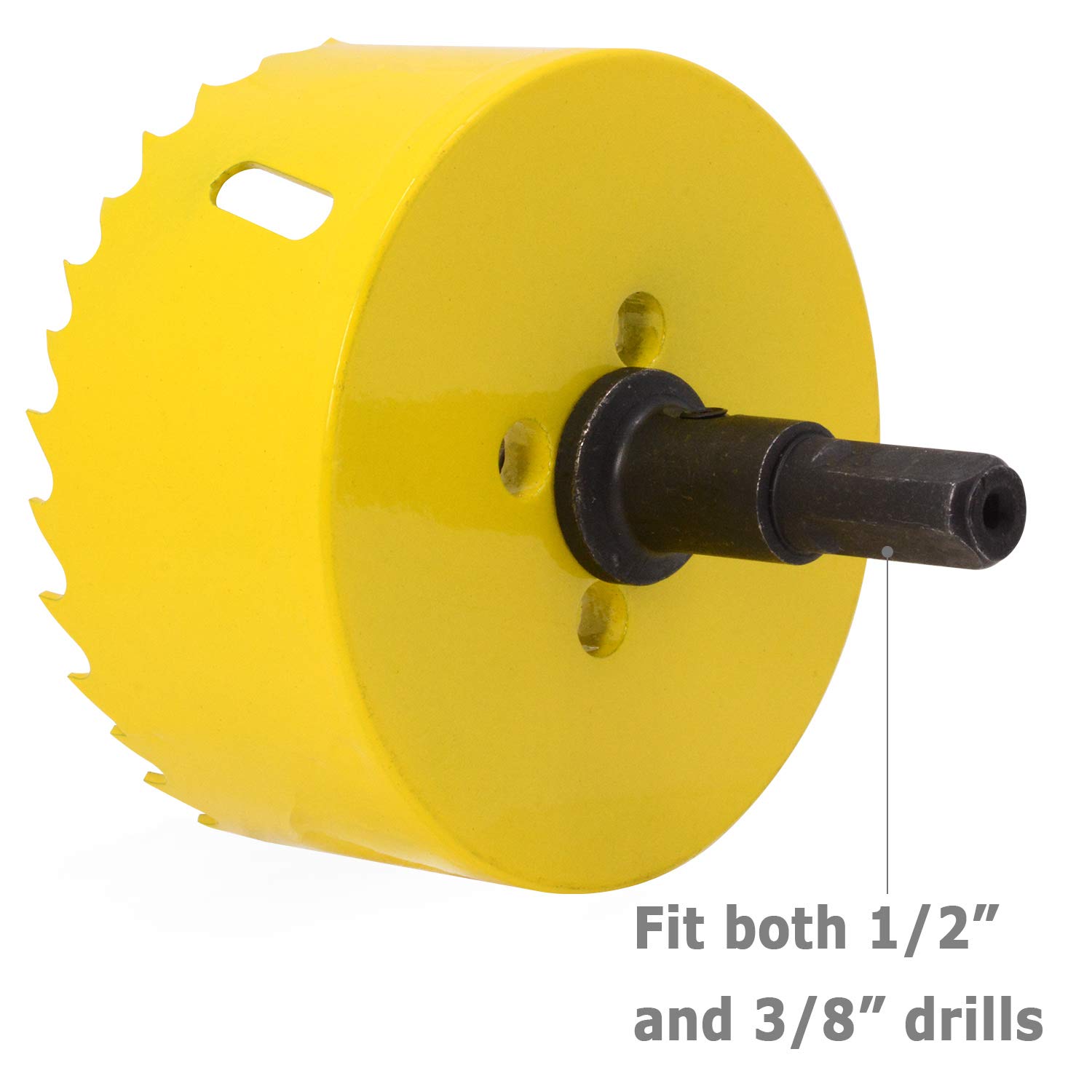 Acekit 3 3/8 inch Hole Saw With 3/8 Arbor HSS Bi-Metal Hole Saw Blade And Variable Teeth Pitch For Wood,Plastic Board,Pipe,Plywood,And Soft Metal Sheet (86mm)