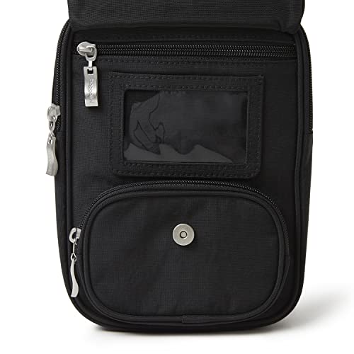 Baggallini womens Rfid Journey Crossbody cross body handbags, Black/Sand, One Size US