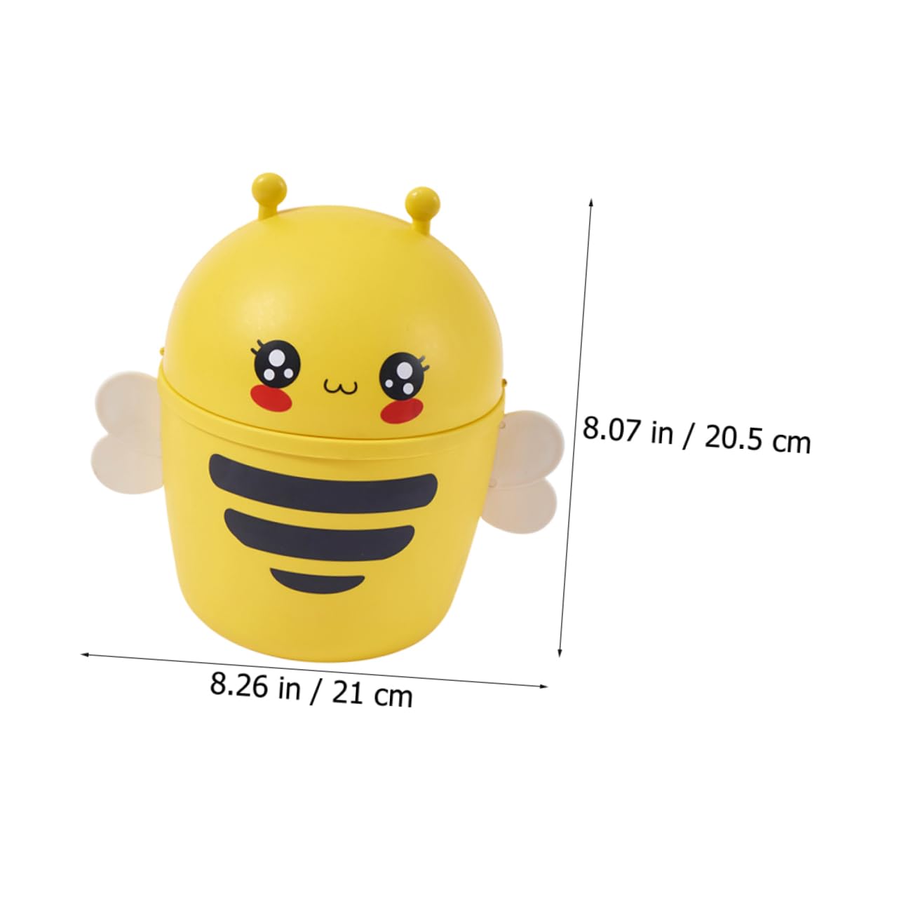 PRETYZOOM Wastepaper Bin 2pcs Bee Mini Garbage Desktop Garbage Bin Honey Trash Can Metal Garbage Can Desktop Honey Containers Desk Garbage Bin Pen Plastic Clamshell Waste Paper Box Small