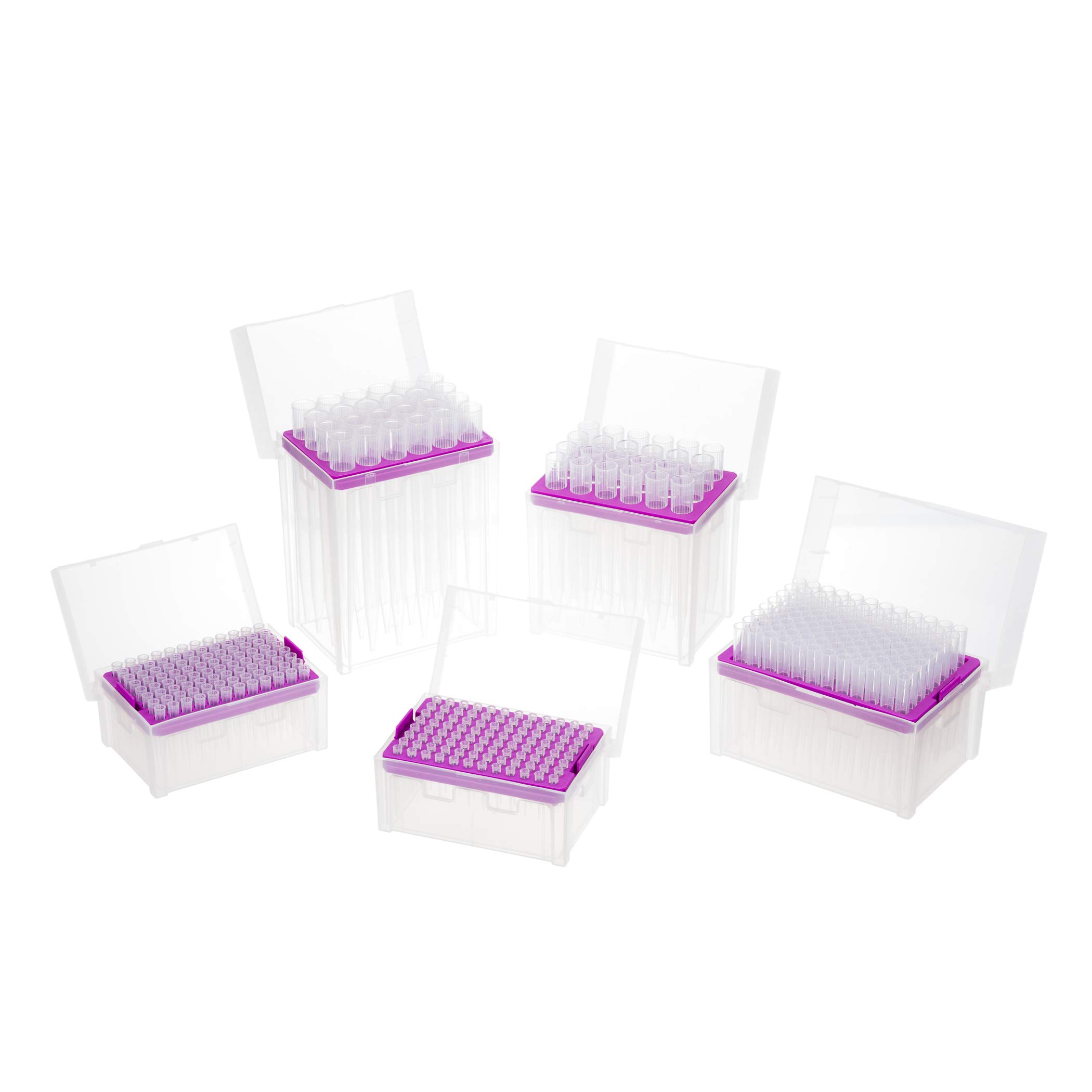 Complete 6 Micropipettes Kit 0.1μl to 10ml : 6 Pipettors (0.1-2.5μl, 0.5-10μl, 10-100μl, 100-1000μl, 1000-5000μl, 2-10ml); Pipette Stand; 5 Racks of Sterile Pipette Tips