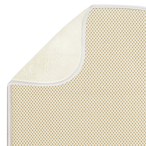 iDesign iDry Mini Absorbent Kitchen Countertop Dish Drying Mat - Wheat/Ivory