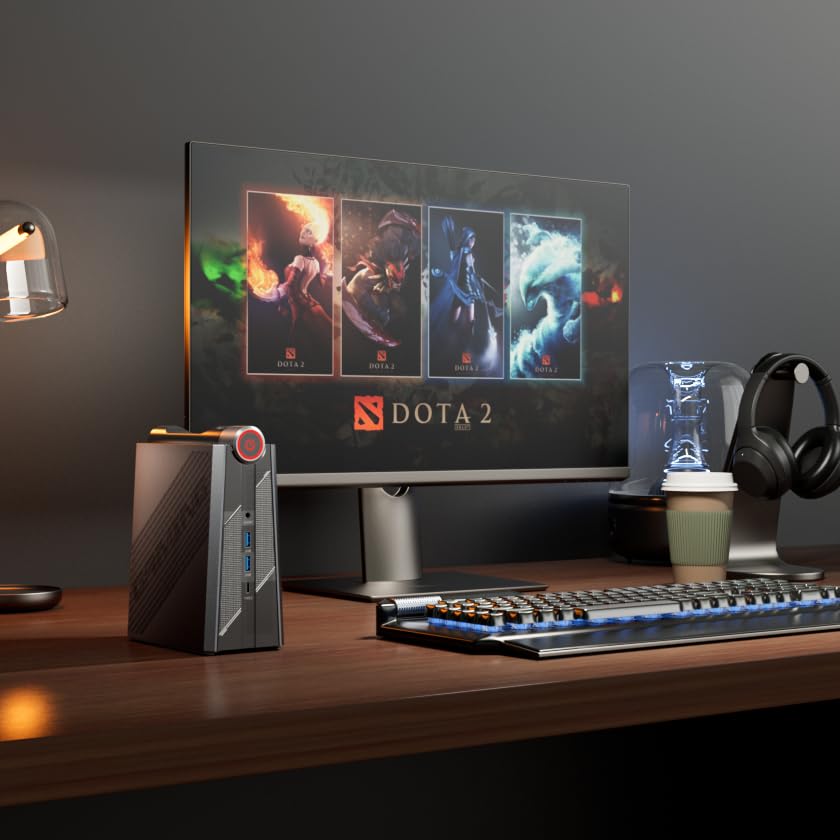 ACEMAGICIAN [Mini Gaming PC] Mini Computers Ryzen 9 6900HX[up to 4.9Ghz], 32GB DDR5 512GB NVMe SSD Mini PC with AMD Radeon 680M, RGB Lights/WiFi6/BT5.2/Dual Channel/3 Modes Mini Desktop