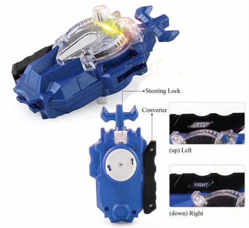 B-173 Infinite Achilles 1-Piece Sparking Launcher, Bey Battle Burst Battling Tops with Launchers Set, Burst quadrive Gyros for Boys Kids Birthday Party Idea Gift