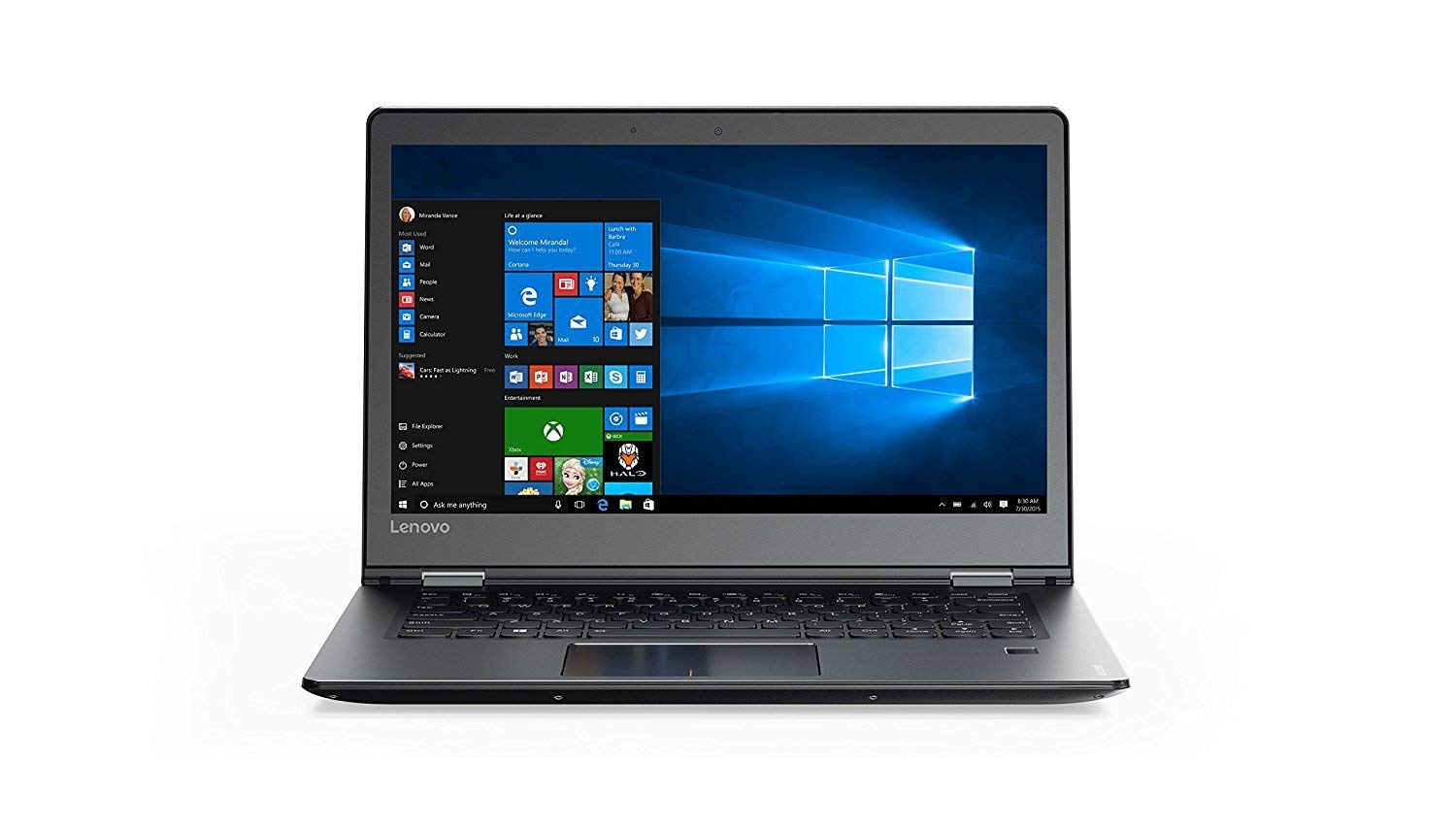 Lenovo Flex 4 14 2-in-1 Laptop, Core i5-7200, 2.5 GHz, 256 GB SSD, AMD Radeon R5 M430 2GB, Windows 10 Home 64-bit, Black (Renewed)