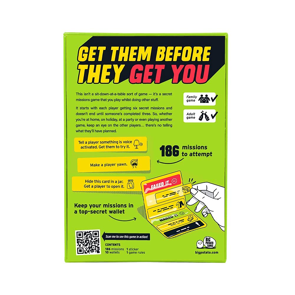 Big Potato Don't Get Got (2021 Edition): The Secret Missions Party Game for Adults and Family