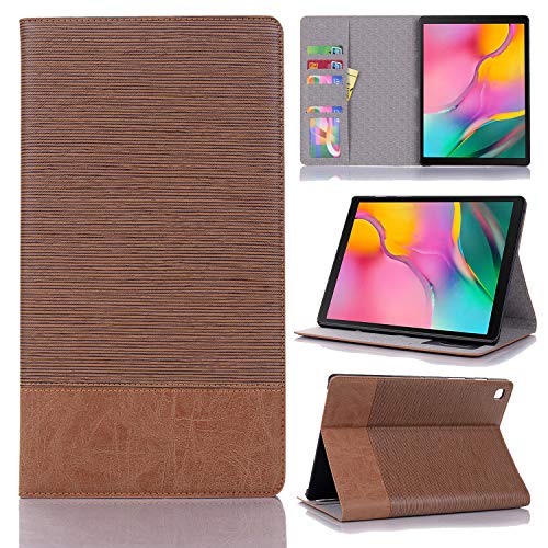 Galaxy Tab S6 Lite Case with Card Slot,elecfan Smart Stand Cover Luxury usiness Cover Protective Case with Card Slot Sleeve for Samsung Galaxy Tab S6 Lite 10.4 inch P610 P615 (Light Brown)