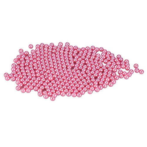 Bead Decoration, Artificial Pearl Smooth 2Colors Glossy Color for Decorations for Makeup Organizer(Pink)