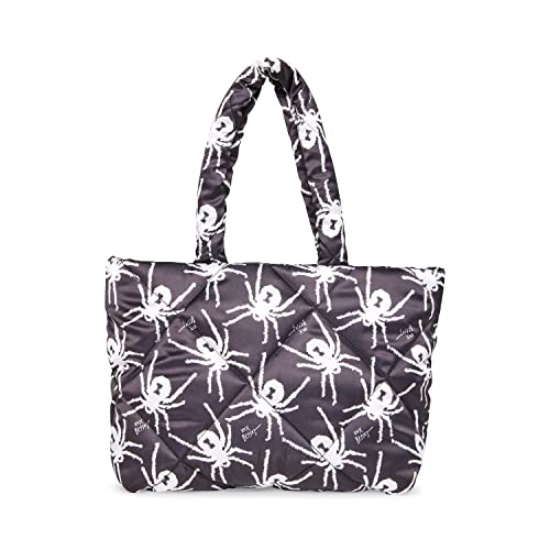 Betsey Johnson Holding Pattern Pillow Tote, Black/White