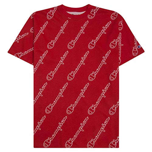Champion Mens Big and Tall All Over Print Shirt for Men Card Red White XLT