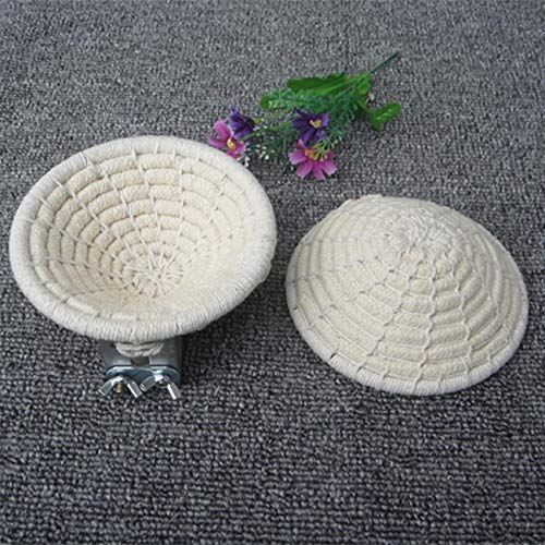 Orgrimmar Handmade Cotton Rope Bird Nest Breeding Nest Hatch House Cage for Budgie Parakeet Cockatiel Parakeet Conure Canary Finch Lovebird Small Parrot (1 PC)