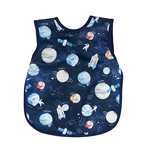 BapronBaby Outer Space Bapron - No Neck Tie Safer Bib for Baby & Toddler - Soft Waterproof Stain Resistant - Machine Washable - Sz Preschool 3-5yrs
