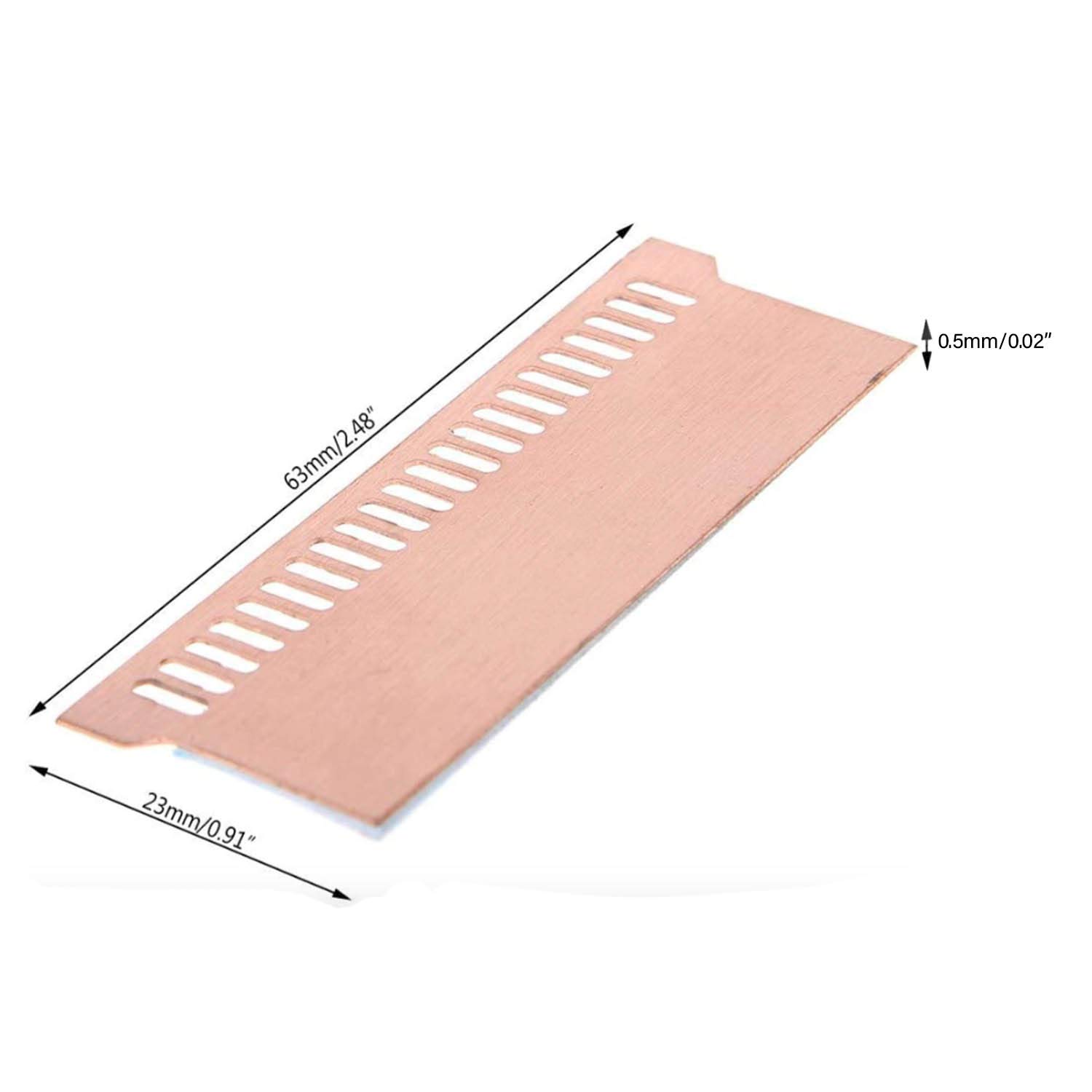 Easycargo Laptop Memory Heatsink Kit, Copper Heat Sink + Pre-Applied Thermal Conductive Adhesive Tape, Cooler Heatsink Pad for Cooling Laptop Notebook Memory RAM DDR5 DDR4 DDR3 SODIMM