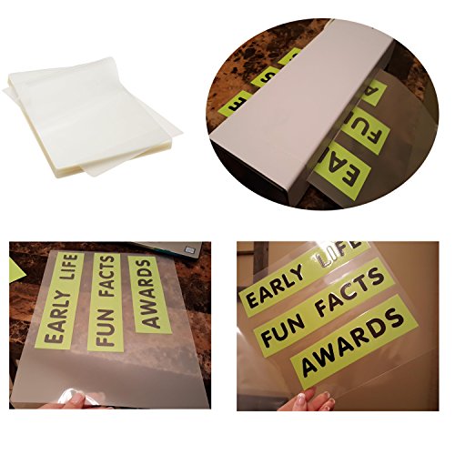 Immuson Thermal Laminating Pouches 8.9 x 11.4, 3Mil Thickness, Crystal Clear Finish, 200 Pack