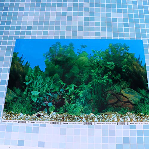 balacoo Fish Tank Background Fish Tank 10 Gallon Aquarium Background Sticker 3D Double- Sided Durable Wallpaper Fish Tank Backdrop Decorative Pictures 3D Aquarium Background 3D Aquarium Background