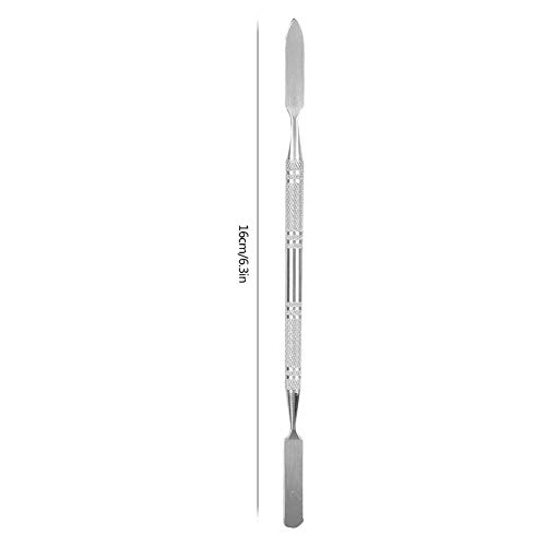 Salmue Modeling Scar Wax with Stainless Steel Double Ended Spatula Applicator Special Effects FX Makeup Tool for Theatrical Makeup and Halloween Fake Wound Moulding Scars Prosthetics(L)