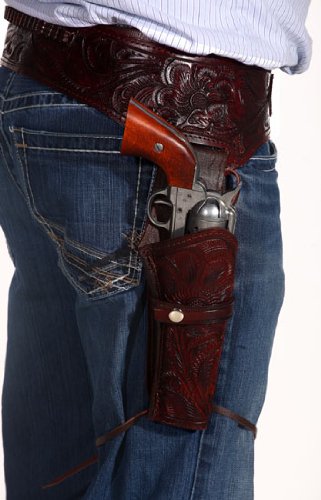 44/45 Caliber Brown Leather Gun Holster Size 40