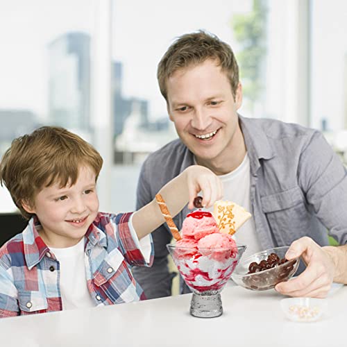 Angoily Glass Dessert Cups Dessert Cups Footed Glass Dessert Bowls Cups Ice Cream Goblets Trifle Tasters Salad Cocktail Glass Appetizer Cups for Pudding Yogurt Cupcake Trifle Bowl