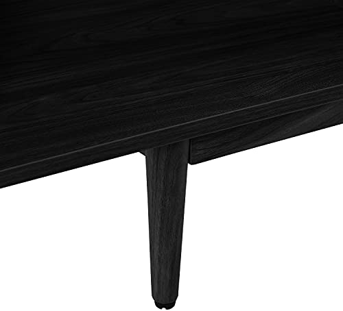 Crosley Furniture Liam Medium Vinyl Record Storage TV Stand and Entertainment Center, Media Console, Black