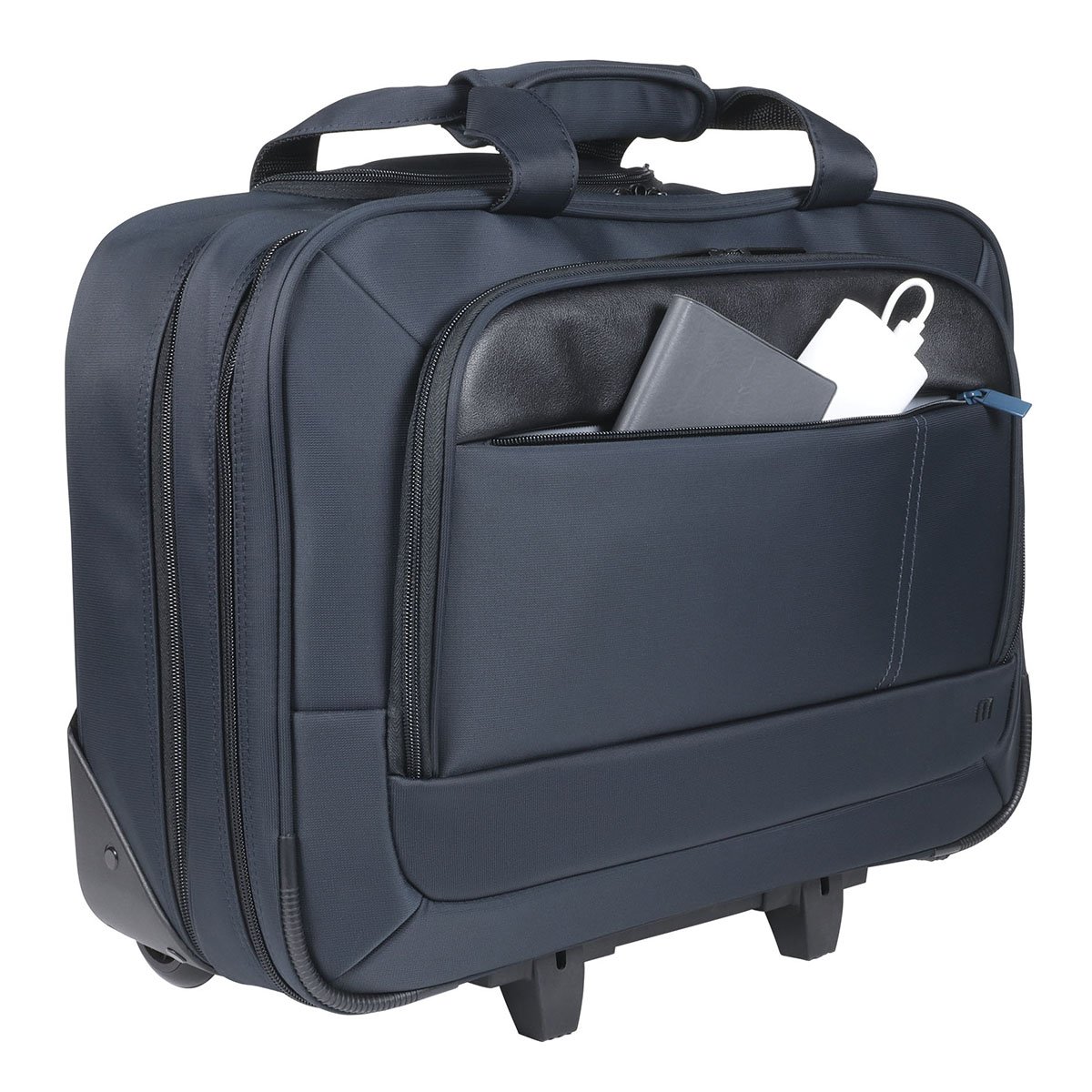 MOBILIS 14-17 inch PC Wheeled Case/Case/Travel Short Lounge Bag, Water-Repellent Material, Navy Blue