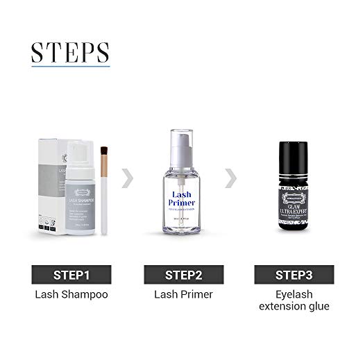 Lash Primer for Eyelash Extension 1.7 FL/oz (50ml) / Pre-Treatment for Semi Permanent Eyelash/Easily Removes Proteins and Oils/Oil Free/Longer Extension Retention (1.7 FL/oz (50ml))