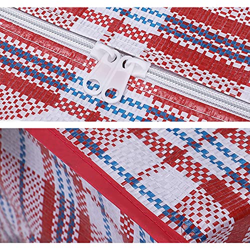 80L Extra Large Storage Bag SQXBK 70x50x25cm/28x20x10inch Red Checkered Water Resistant Organizer Bag Moving Bag Carrying Tote with Zipper and Carrying Handle for Clothes Bedding Comforter, Pillow