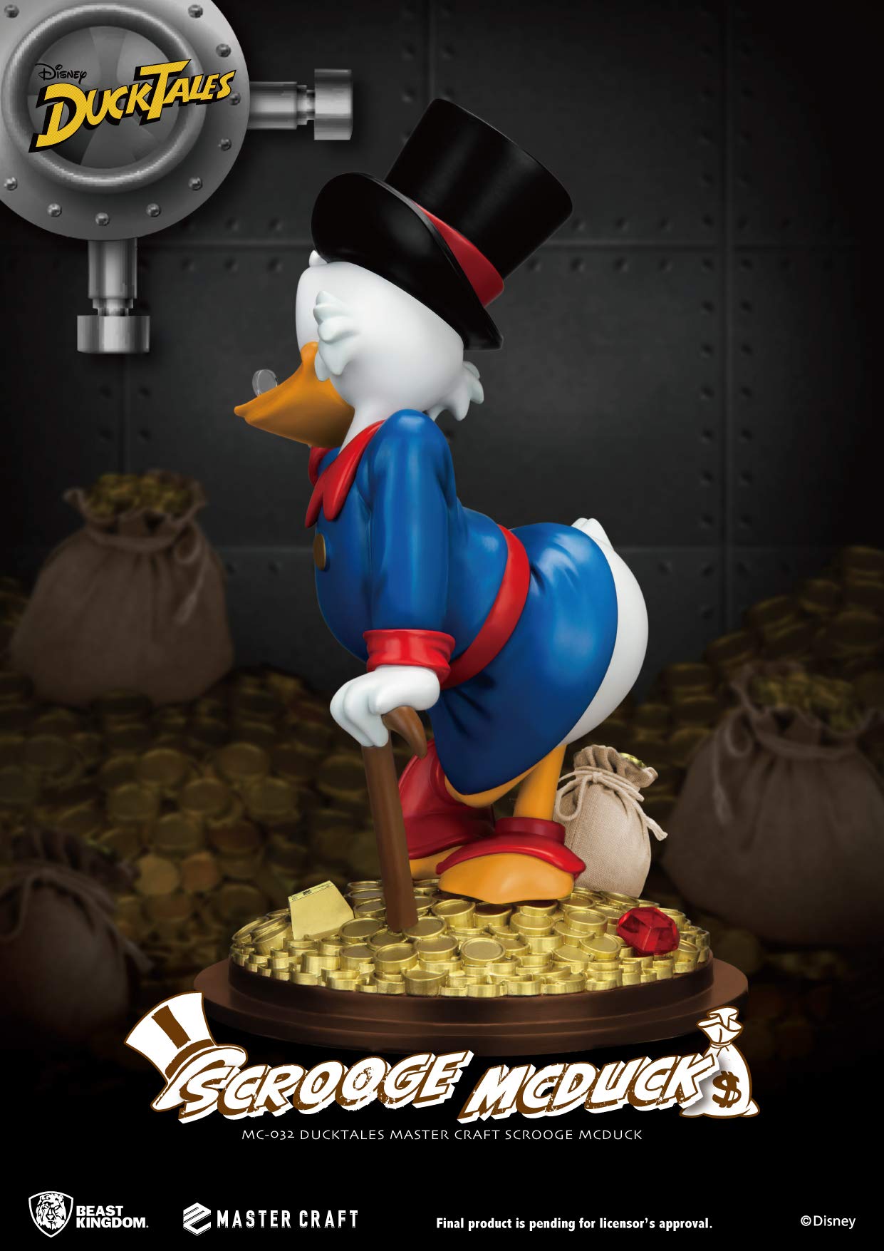 Beast Kingdom Ducktales: Scrooge McDuck MC-032 Master Craft Statue, Multicolor, 16 inches