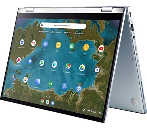 ASUS Chromebook Flip C433 14" IPS FHD 2-in-1 Touchscreen (Intel Core M3-8100Y, 8GB RAM, 128GB Storage (64GB eMMC + 64GB SD Card), Stylus) Home & Student Laptop, Lightweight, Chrome OS