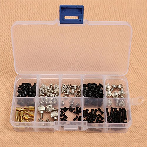 Screw 165pcs/Set Computer Screws Kit for Motherboard PC Case CD-ROM Hard Disk Notebook