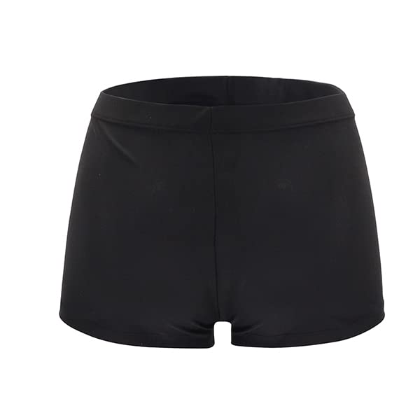 Aosva Little Big Girls' 2 PCS Sparkle Dance Tumbling Athletic Gymnastics Black Shorts for Girls 3-4T