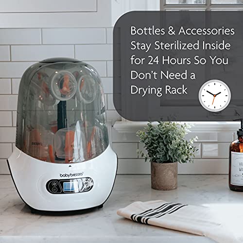 Baby Brezza Baby Bottle Sterilizer and Dryer Machine β Electric Steam Sterilization - Universal Fit - Pacifiers, Glass, Plastic, and Newborn Feeding Bottles